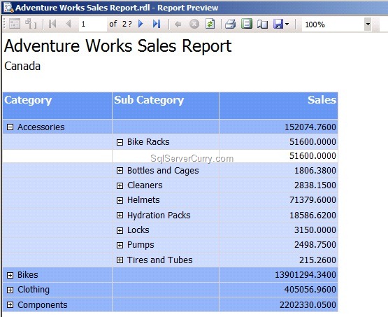 Design Parameterized Report using SSRS 2008